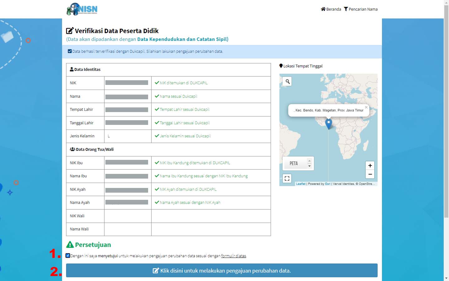 Cara Memperbaiki Data NISN Mandiri oleh Siswa - MTsN 9 MAGETAN